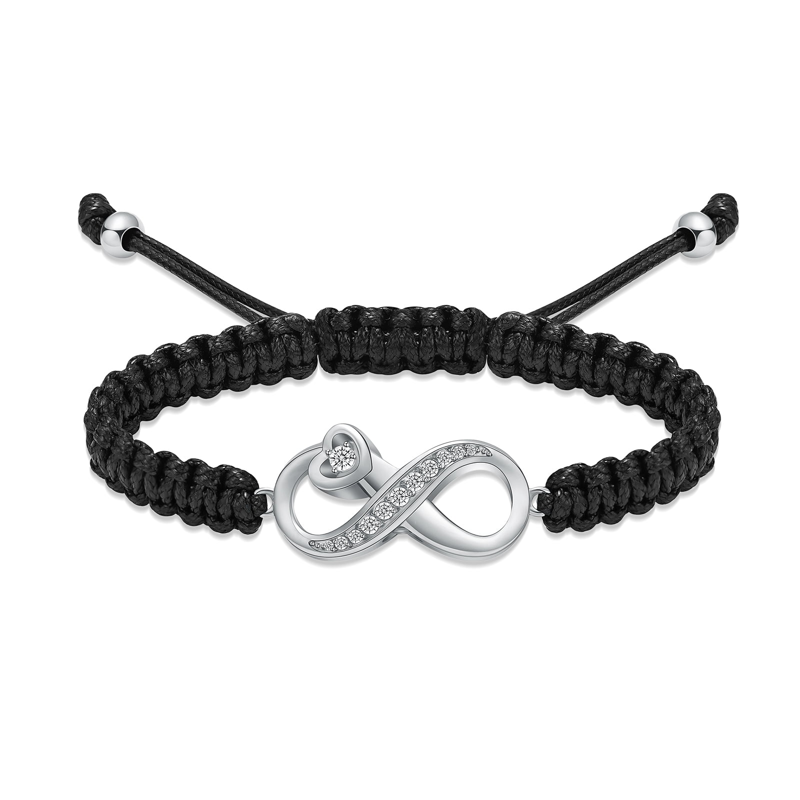 Infinity Urn Locket Adjustable Braided Rope Bracelet Memorial Cremation ...