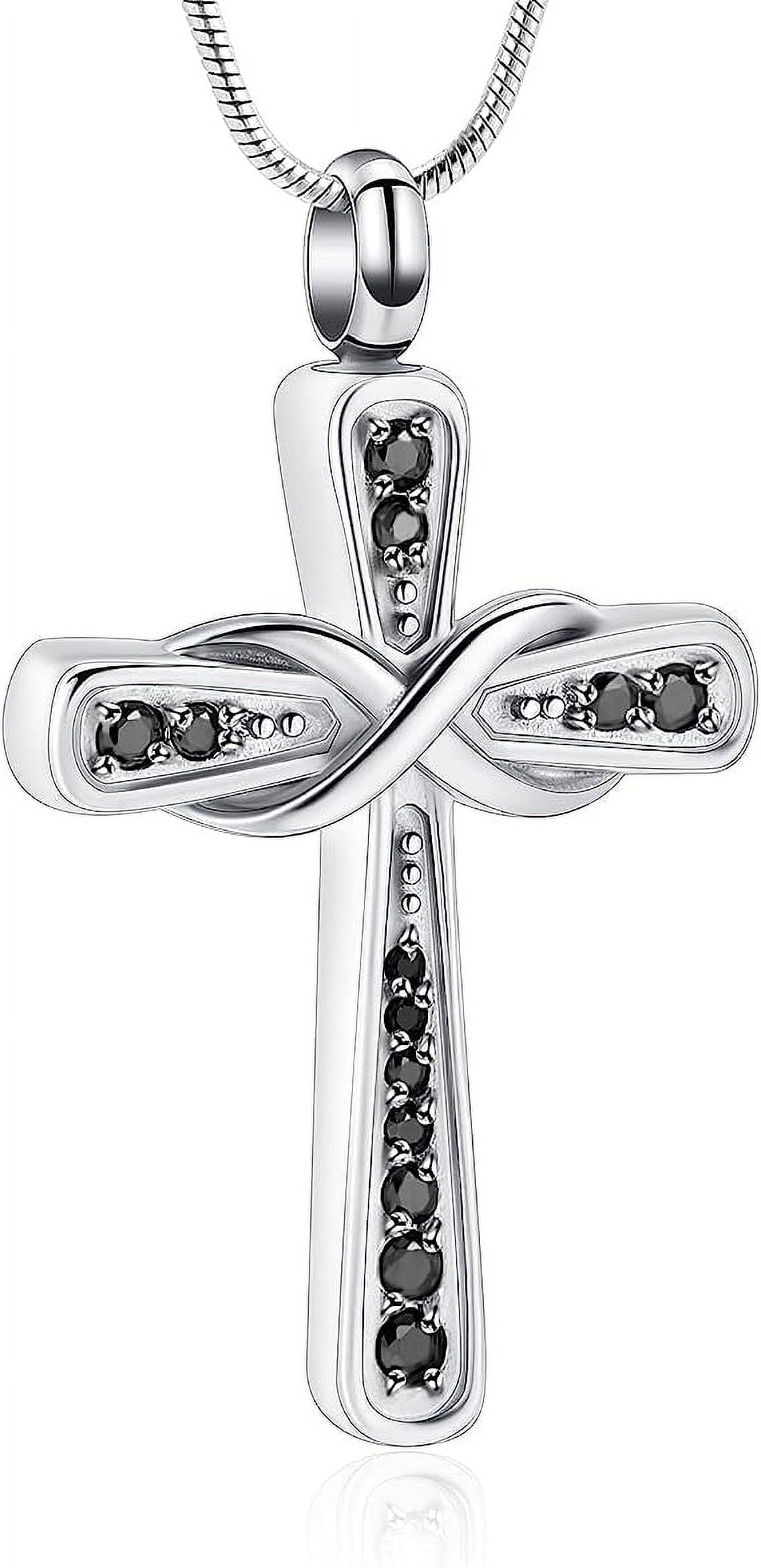 Infinity Urn Necklaces for Ashes 12 Birthstone Cross Urns for Human ...
