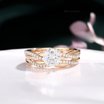 Vintage Marquise Cut Diamond Wedding Ring Set in 14K Yellow Gold ...