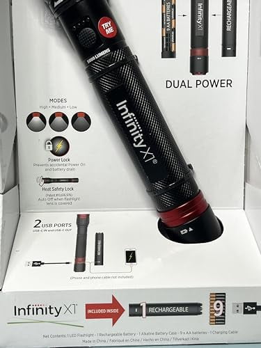 Infinity X1 Dual Power Rechargeable Flashlight 5000 Lumens - Walmart.com