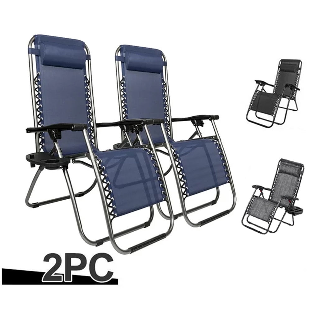 Infinity Zero Gravity Chair Pack 2, Outdoor Lounge Patio Chairs with ...