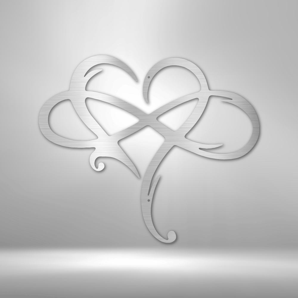 Infinity and Heart Steel Sign Laser Cut Powder Coated Home & Office ...