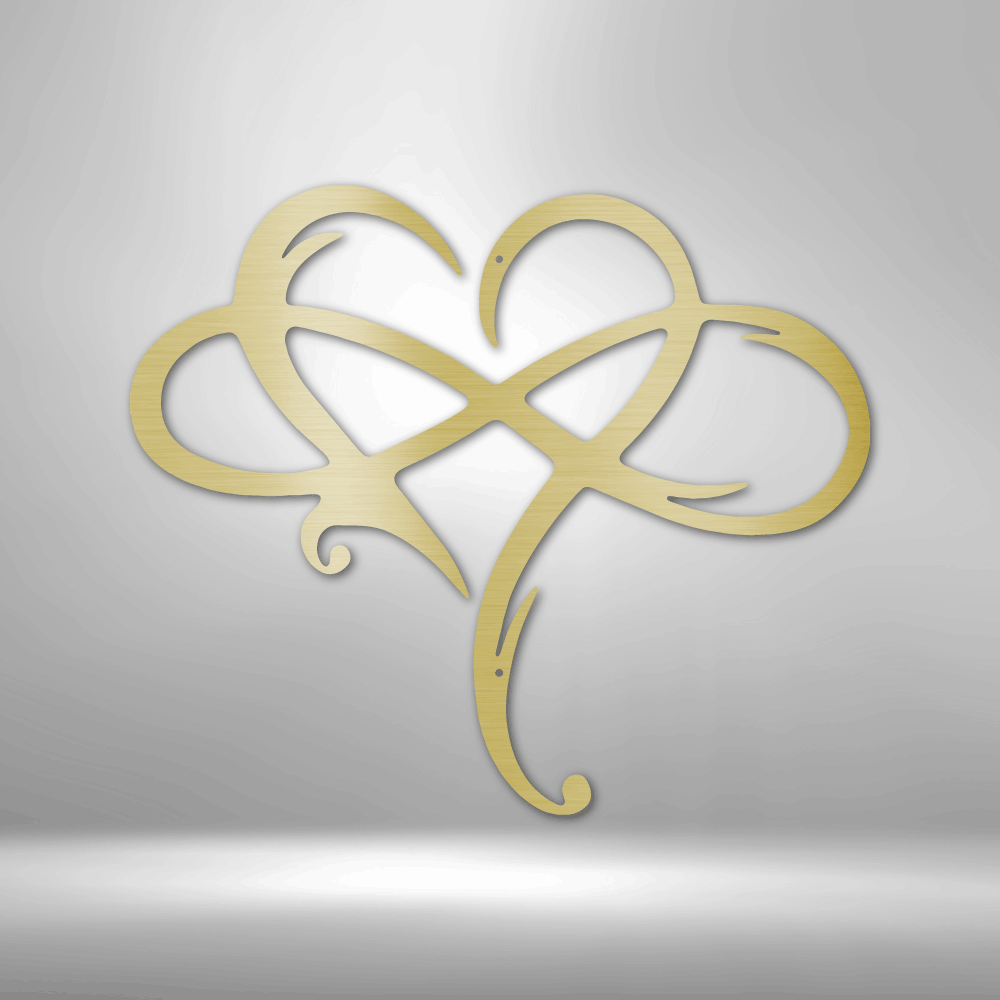Infinity and Heart Steel Sign Laser Cut Powder Coated Home & Office ...