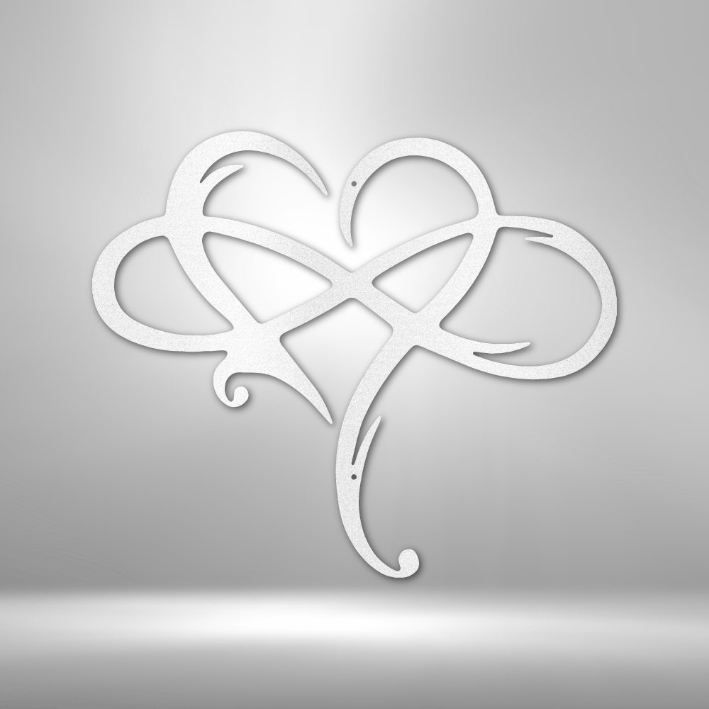 Infinity and Heart Steel Sign Laser Cut Powder Coated Home & Office ...