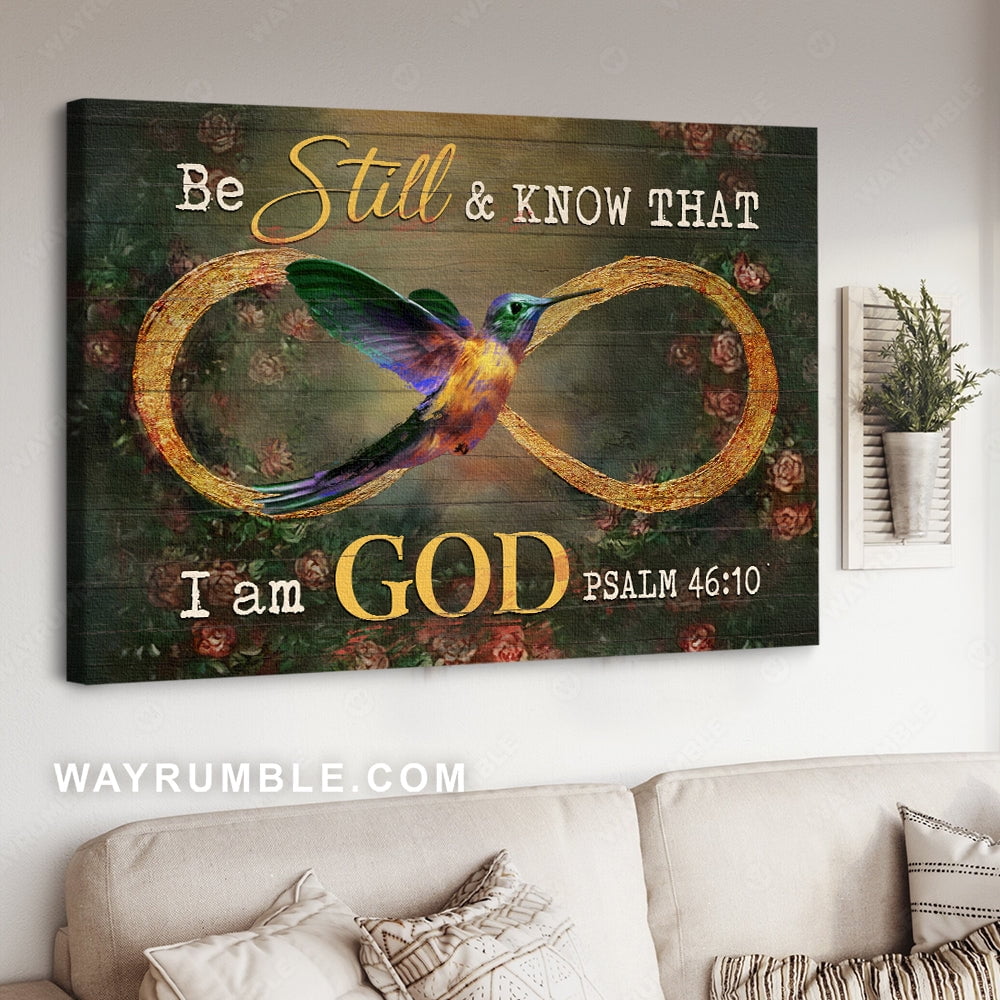 Infinity symbol, Colorful hummingbird, Rose, Be still and know that I ...