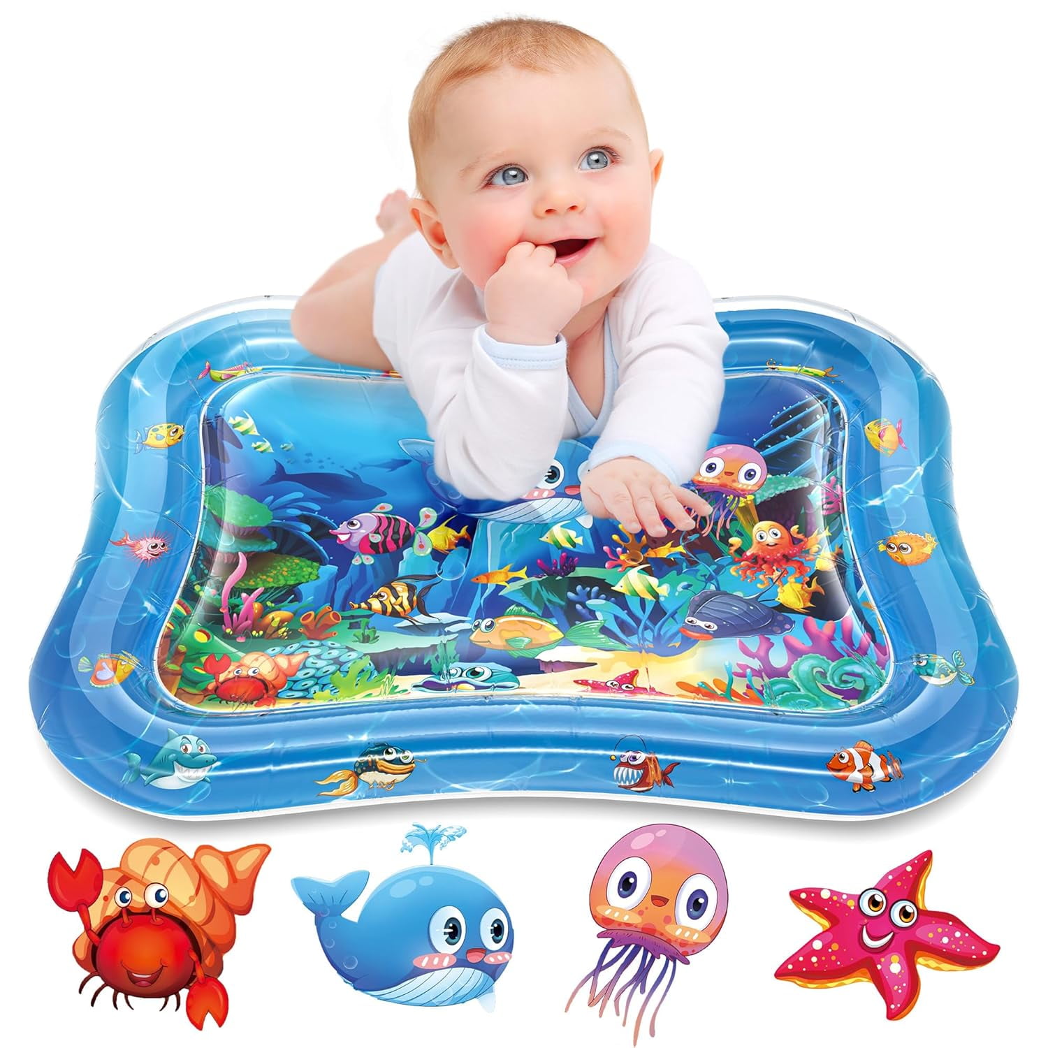 Infinno Inflatable Tummy Time Mat Premium Baby Water Play Mat for ...