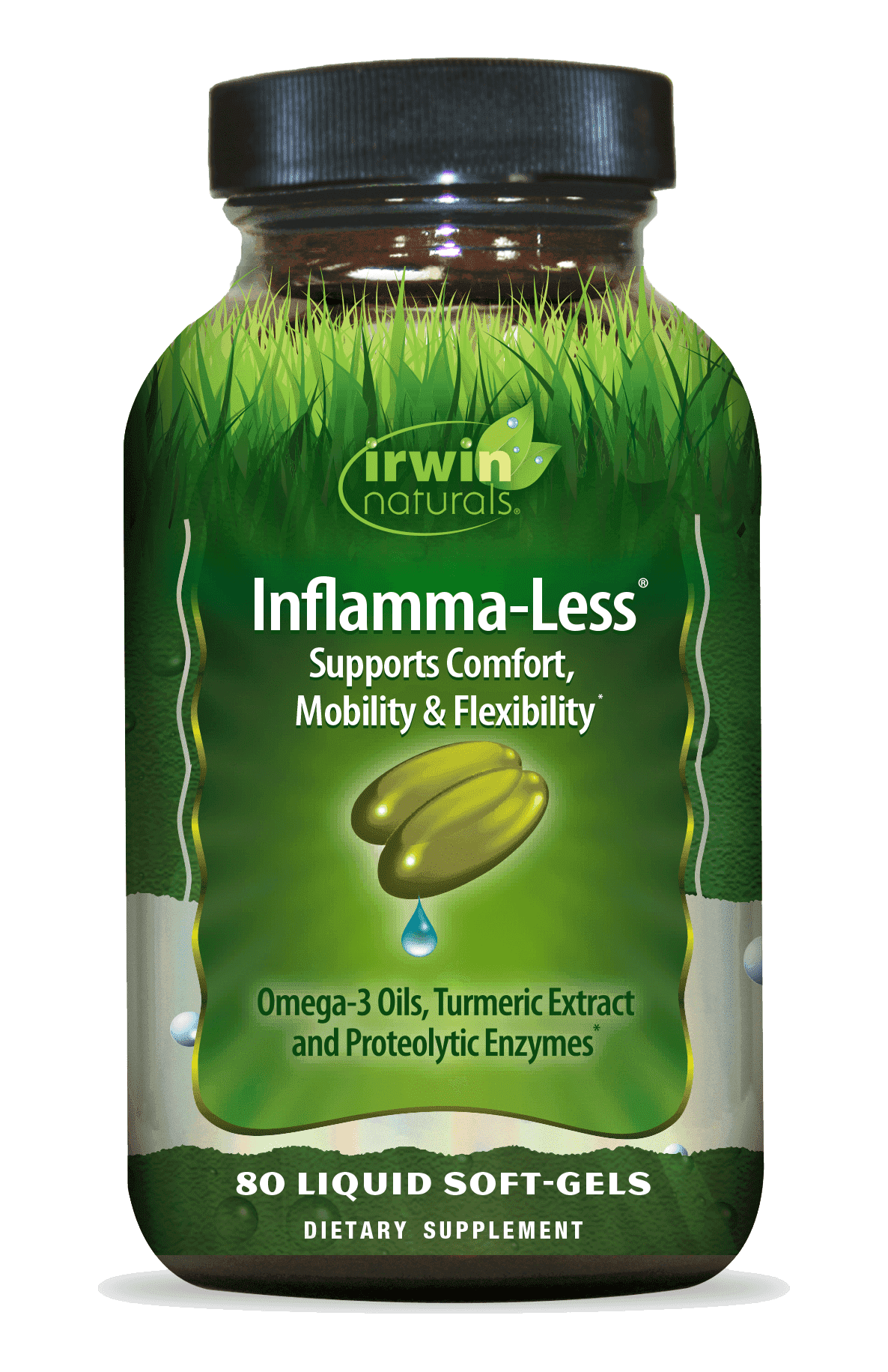 Irwin Naturals Inflamma-Less Dietary Supplement Softgels with Vitamins ...