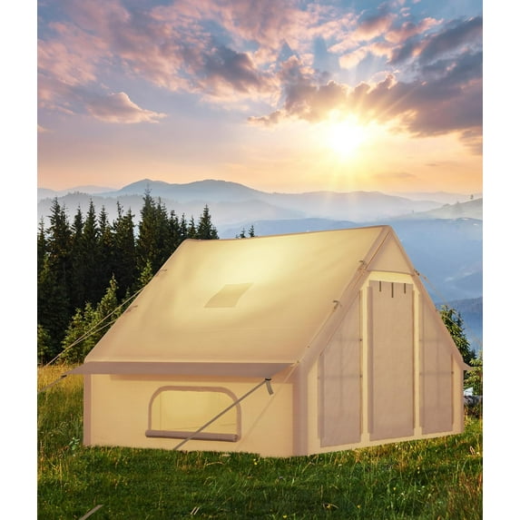 Inflatable 2-4 Person Camping Tent with Air Pump – Luxury Quick-Setup 4 ...