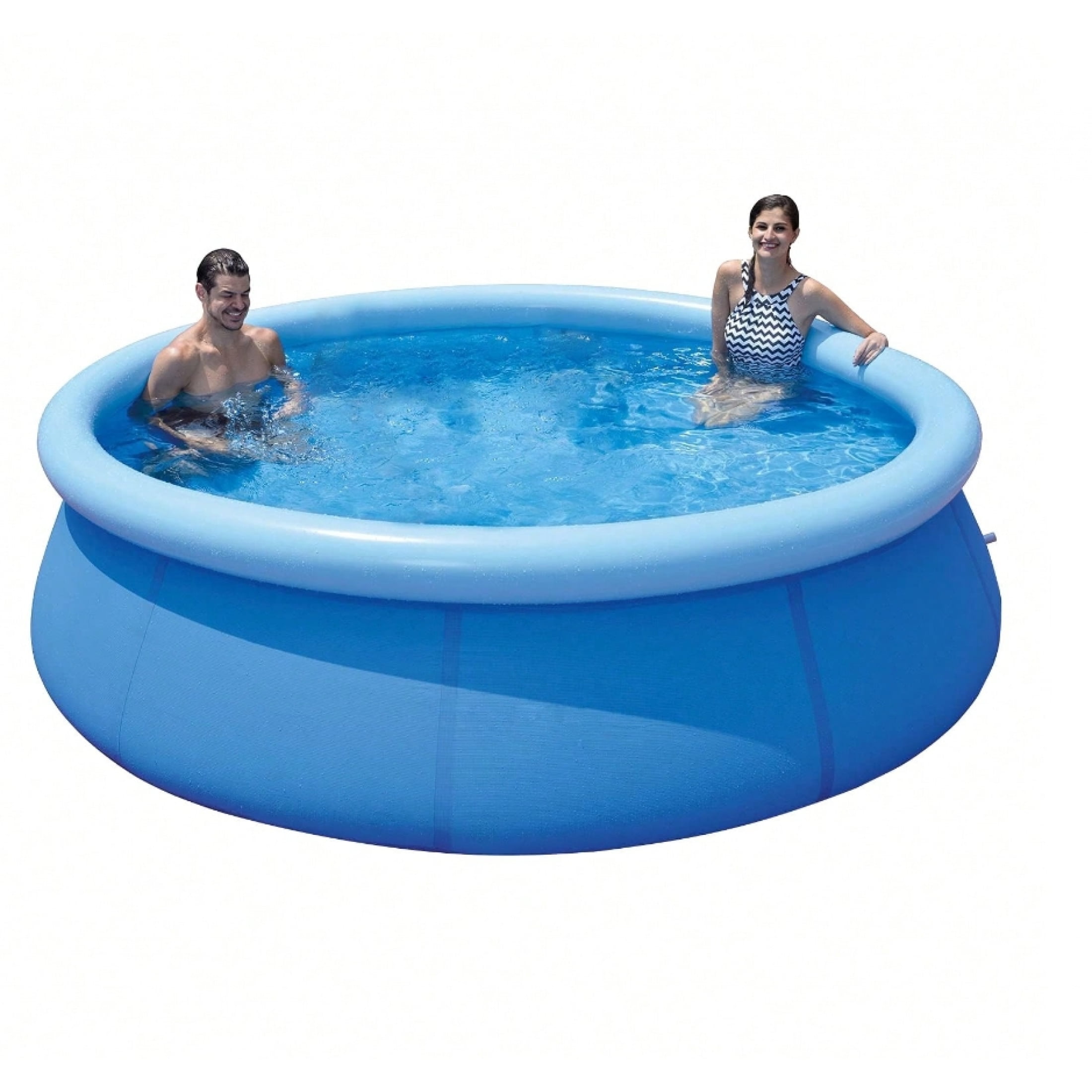 Inflatable Above Ground Pool, Outdoor Top Ring Blow Up Pool Easy Set 10 ...