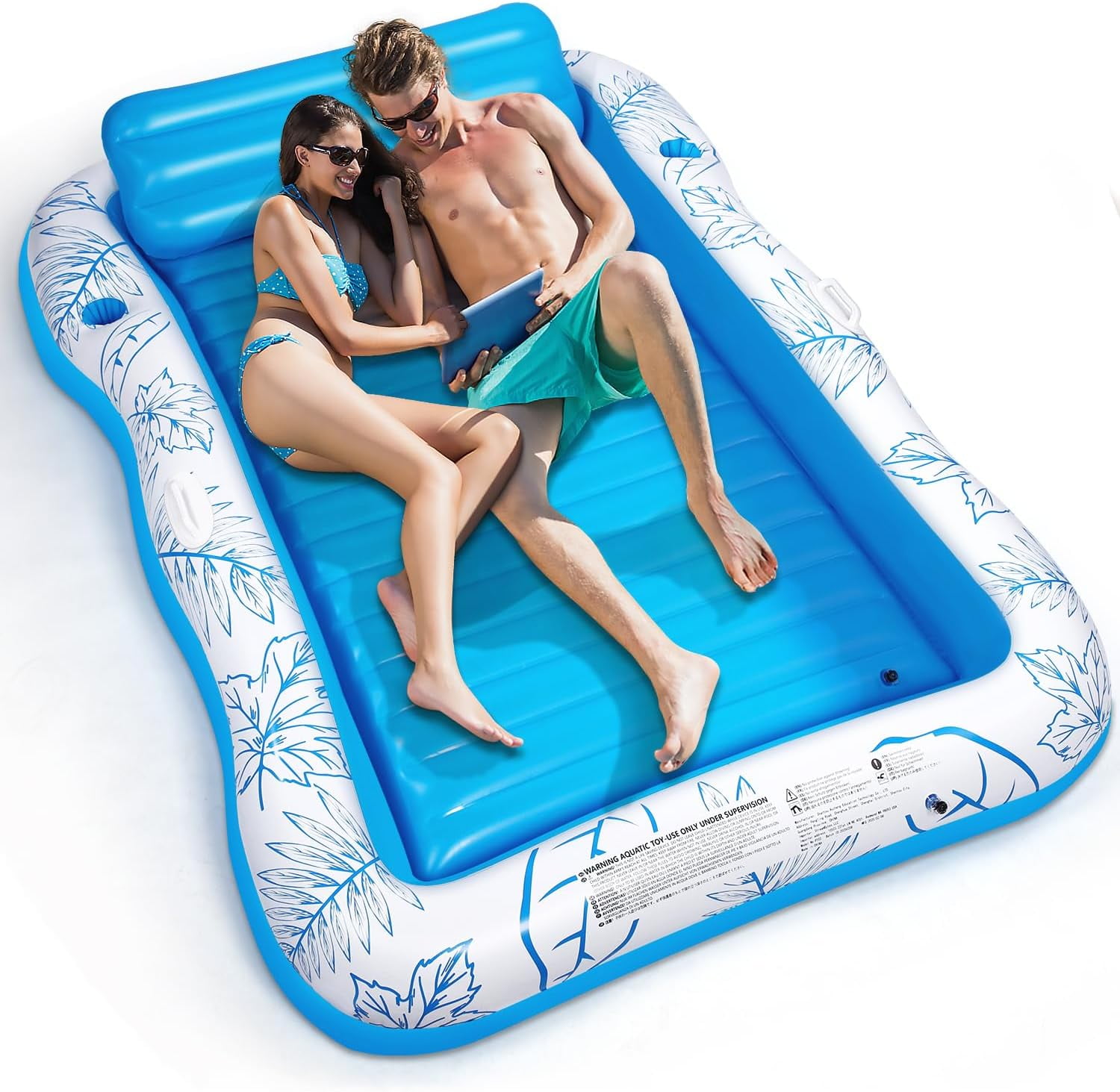 Inflatable Adult Pool Lounger Float - Large Beach Sun Tanning Floaty Raft Sunbathing Water ...
