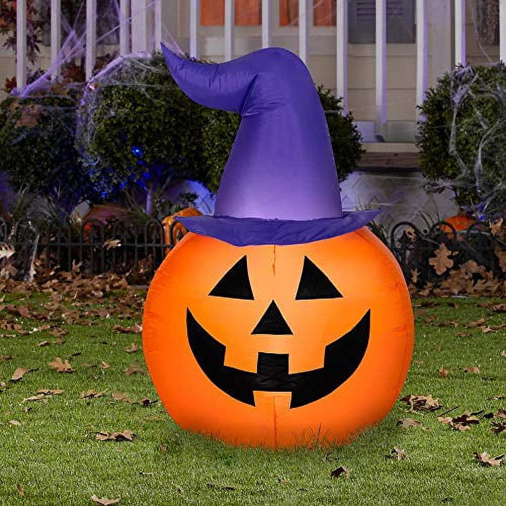 Inflatable Airblown Scary Pumpkin 3.5 ft. Pre-lit - Walmart.com