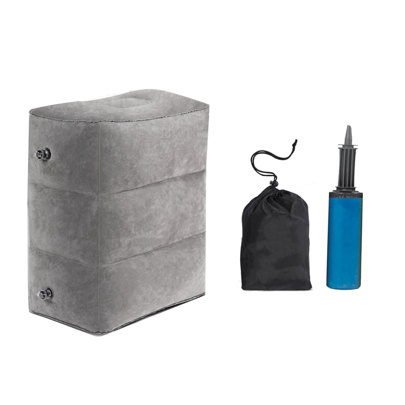 Inflatable Airplane Foot Rest with Hand Pump and Carry Bag, Travel Foot ...