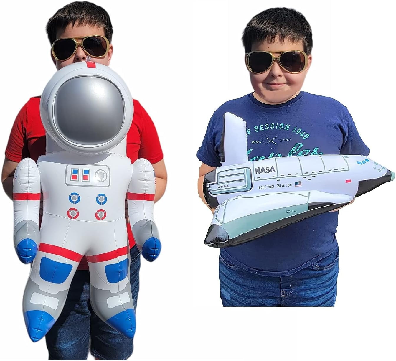 Inflatable Astronaut & Space Shuttle (Set of 2) Self Standing Cosmos ...