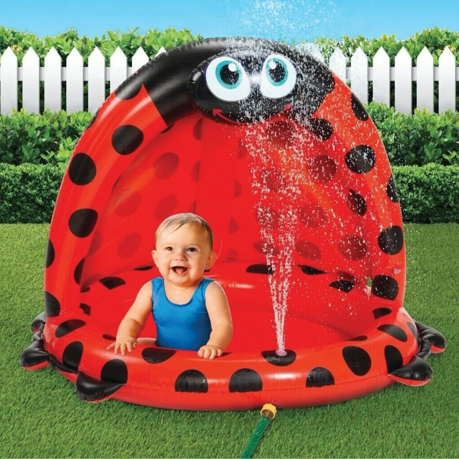 Inflatable Baby Pool with Canopy - Kiddie Pool with Sun Shade Infant ...