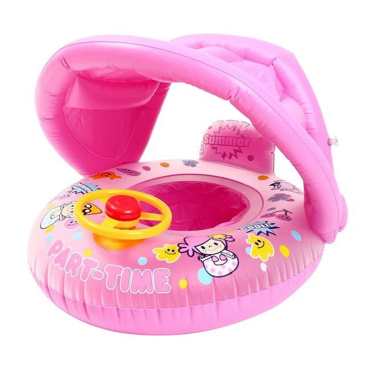 Inflatable Baby Swimming Ring Buoy with Sunshade Infant Floating Seat ...