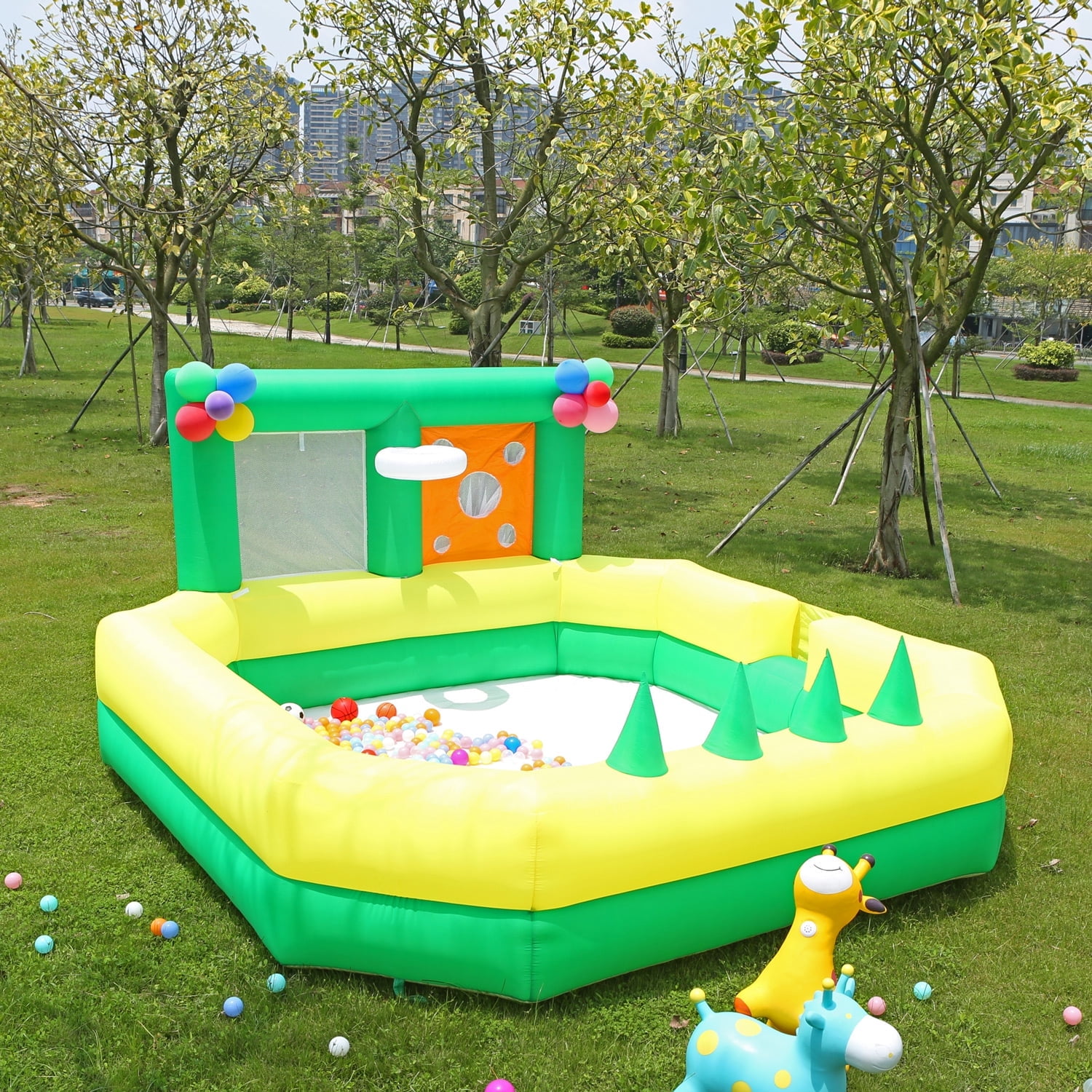 Inflatable Ball Pit with Blower 4 in 1 Kinds Playhouse 1-6 Years ...