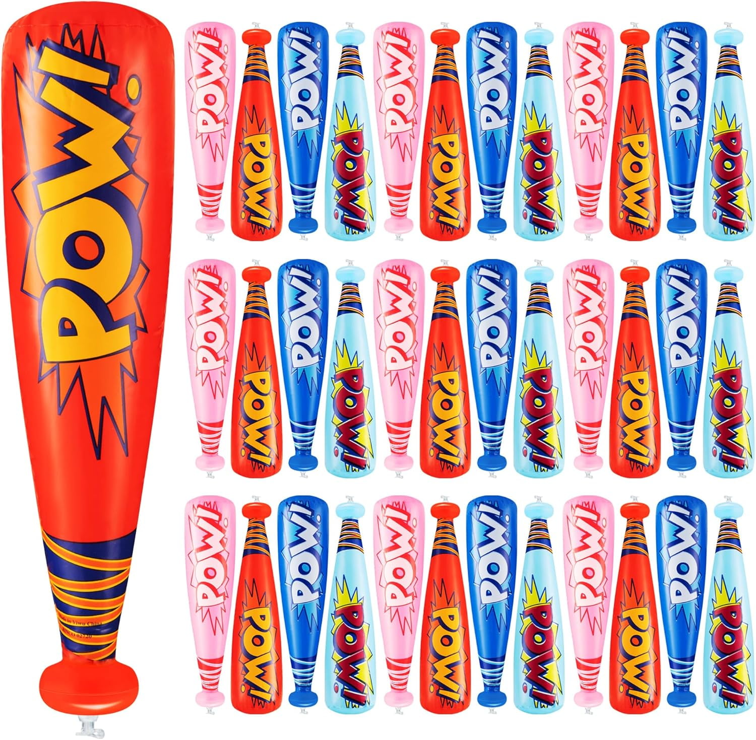 Inflatable Baseball Bats in Bulk - (Pack of 12) - Giant 42 Inch ...