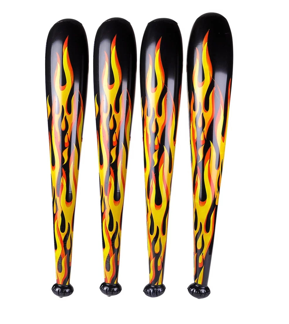 Inflatable Baseball Bats (Fire Flame) 4 Pieces (Huge - 42 Inches ...