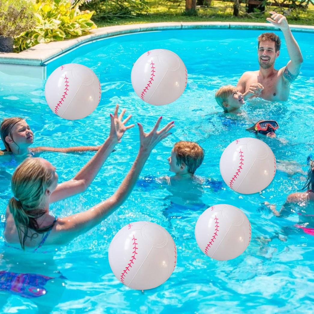 Inflatable Baseball Beach Balls PVC Clearance, 16" Lightweight Baseball ...