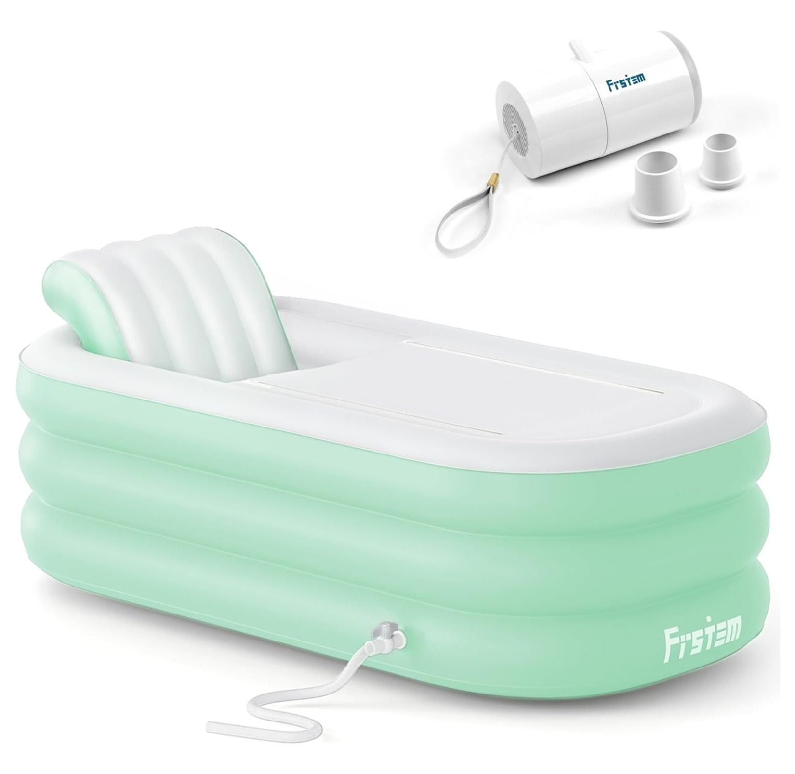 Inflatable Bath Tub for Adults, Portable Foldable Hot Tub with Wireless ...