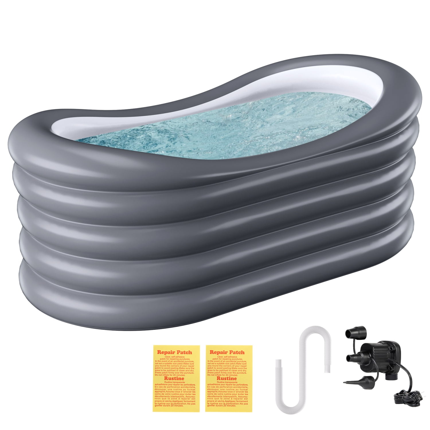 Inflatable Bathtub for Adults, 67'' Large Portable Bathtub with ...