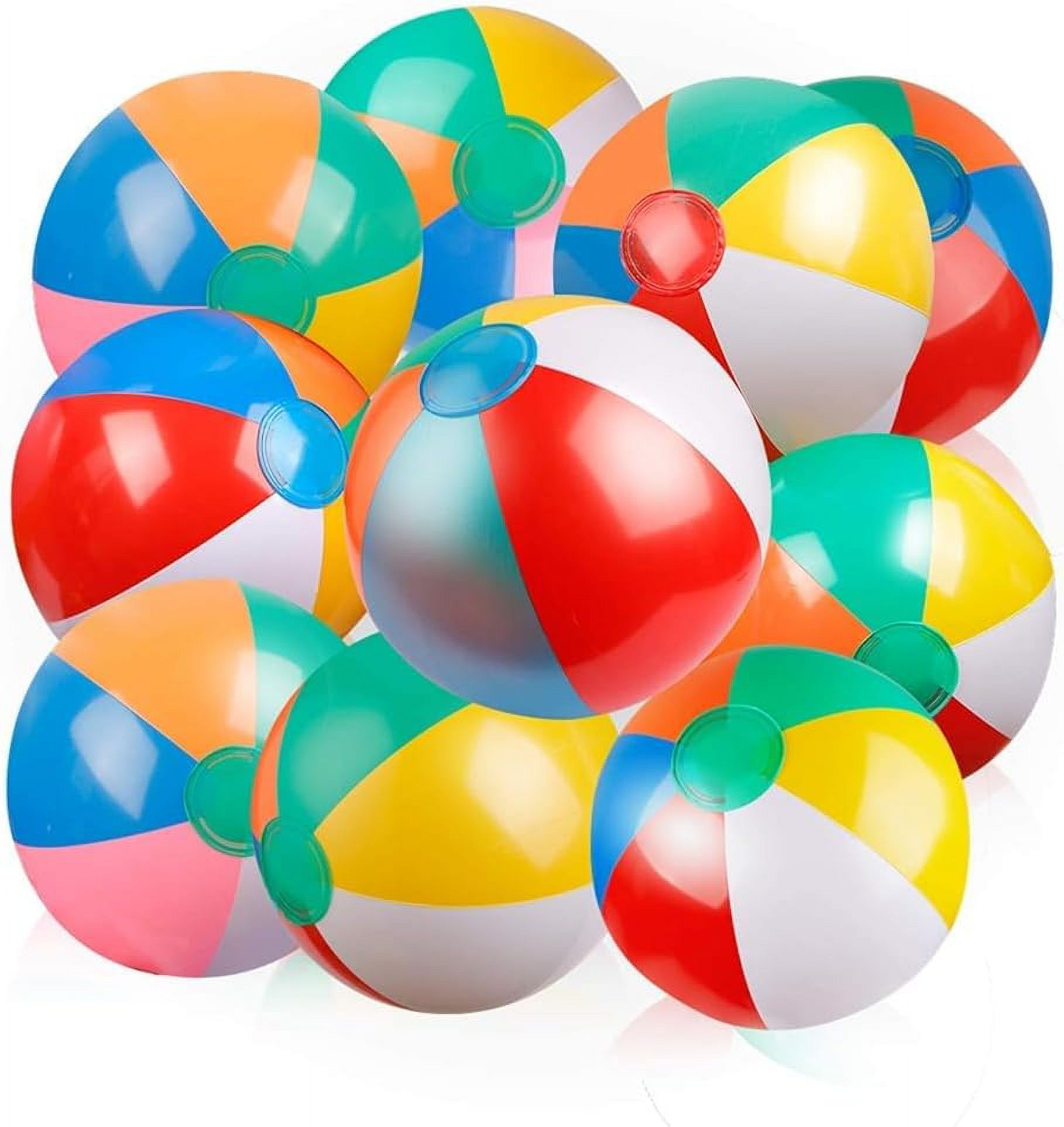 Inflatable Beach Ball Classic Rainbow Color Birthday Pool Party Favors ...