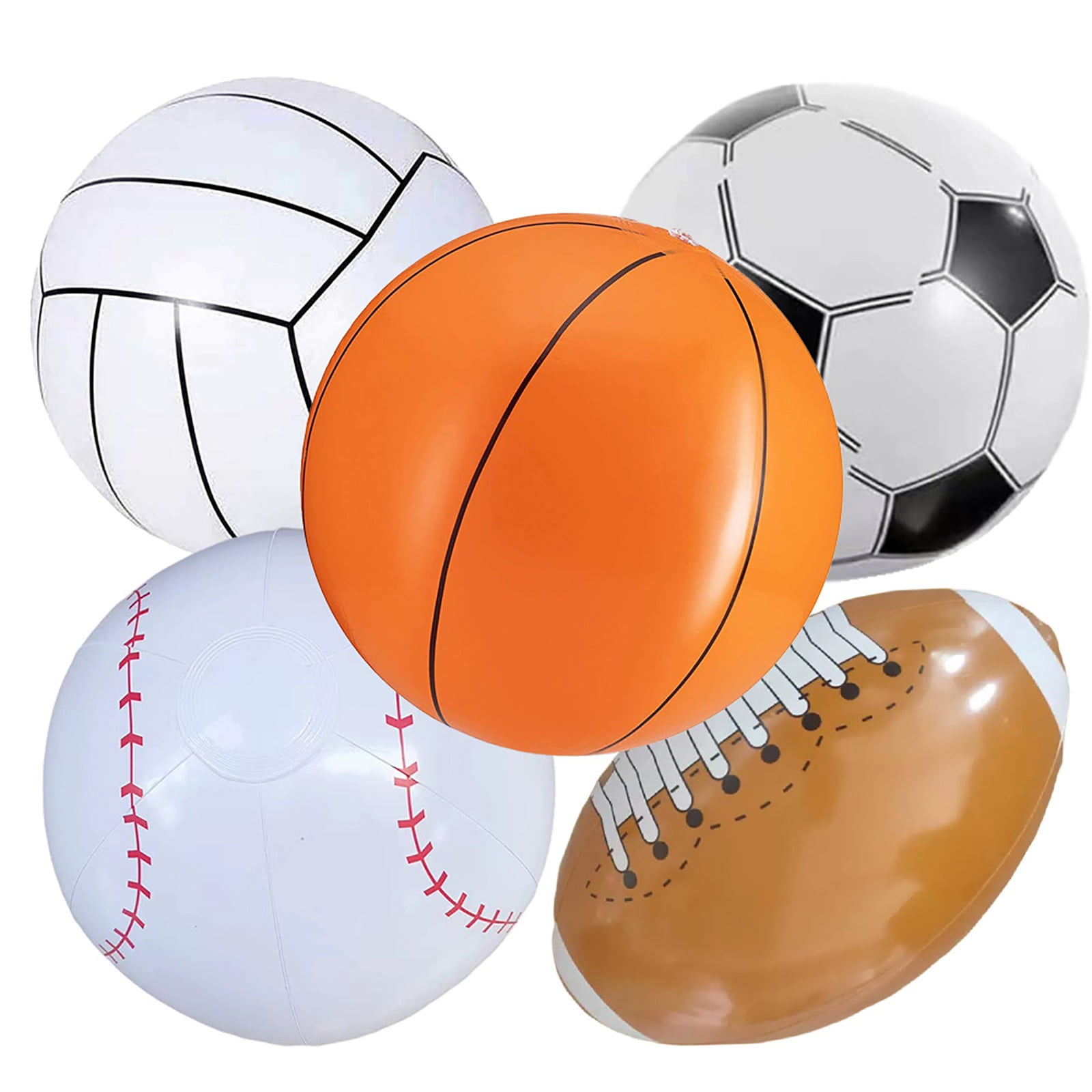 Inflatable Beach Ball, Inflatable Kids Bouncy Beach Kickball Toys for ...