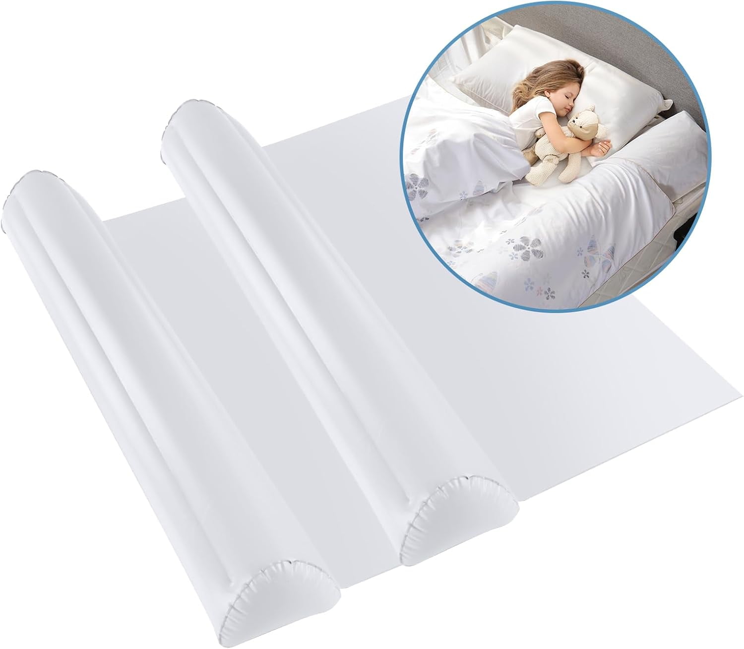 Inflatable Bed Rails for Toddlers Travel Bed Bumper for King, Queen ...