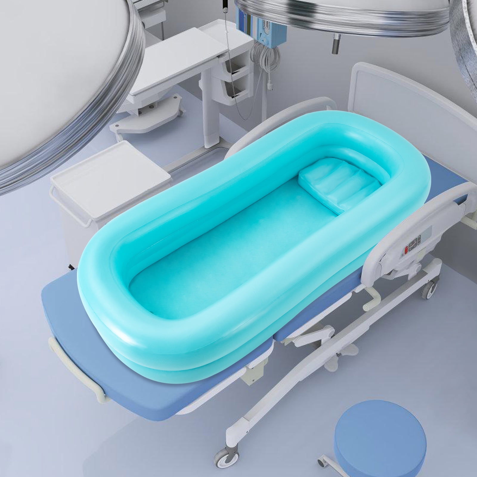 Inflatable Bedside Shower Bathtub, 83x38x15in with Electric Pump ...