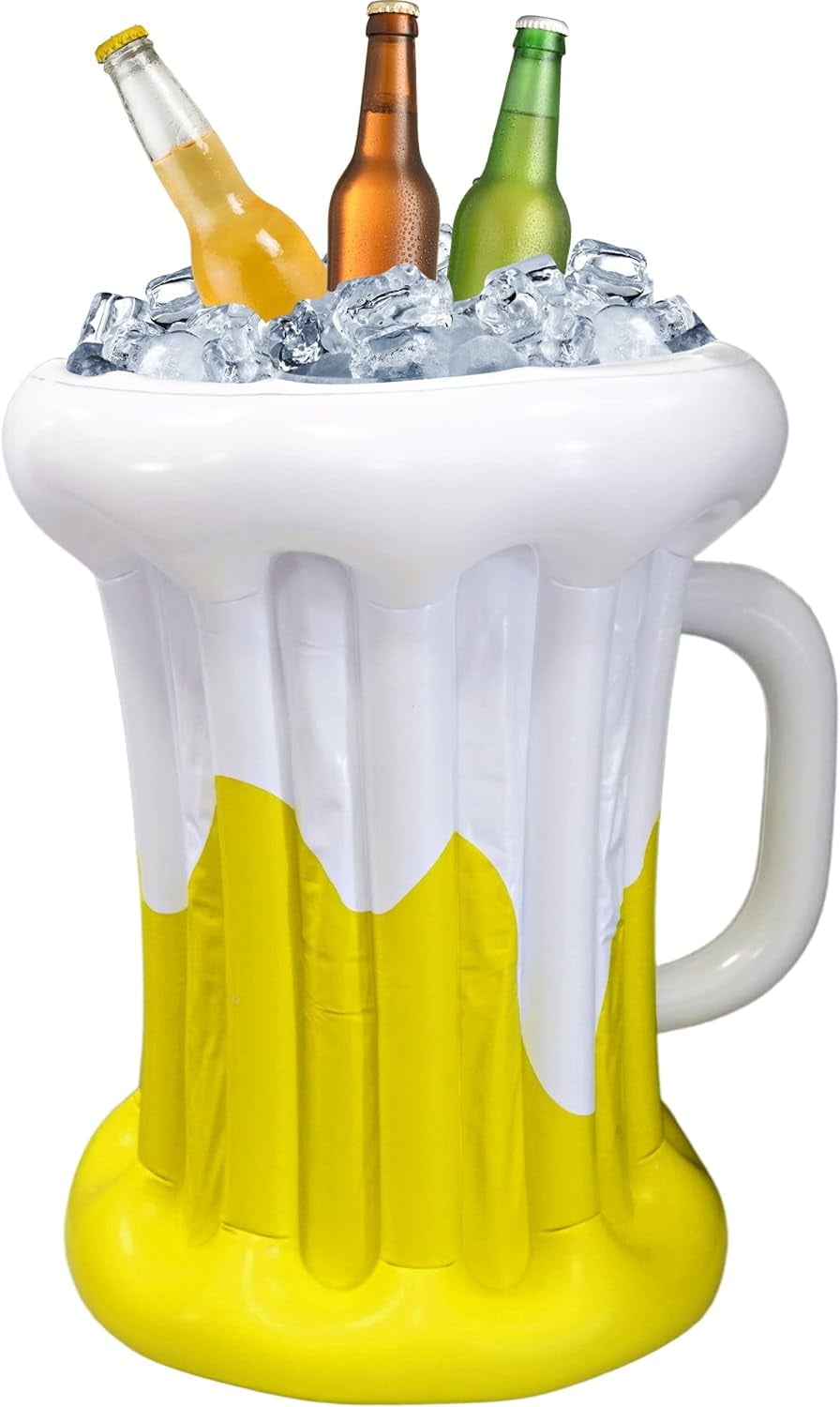 4E's Novelty Inflatable Beer Cooler for Pool Parties – Floating Ice ...