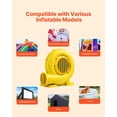 Inflatable Blower, Dual-Power Bounce House Blower, 380W/590W/750W Pump ...