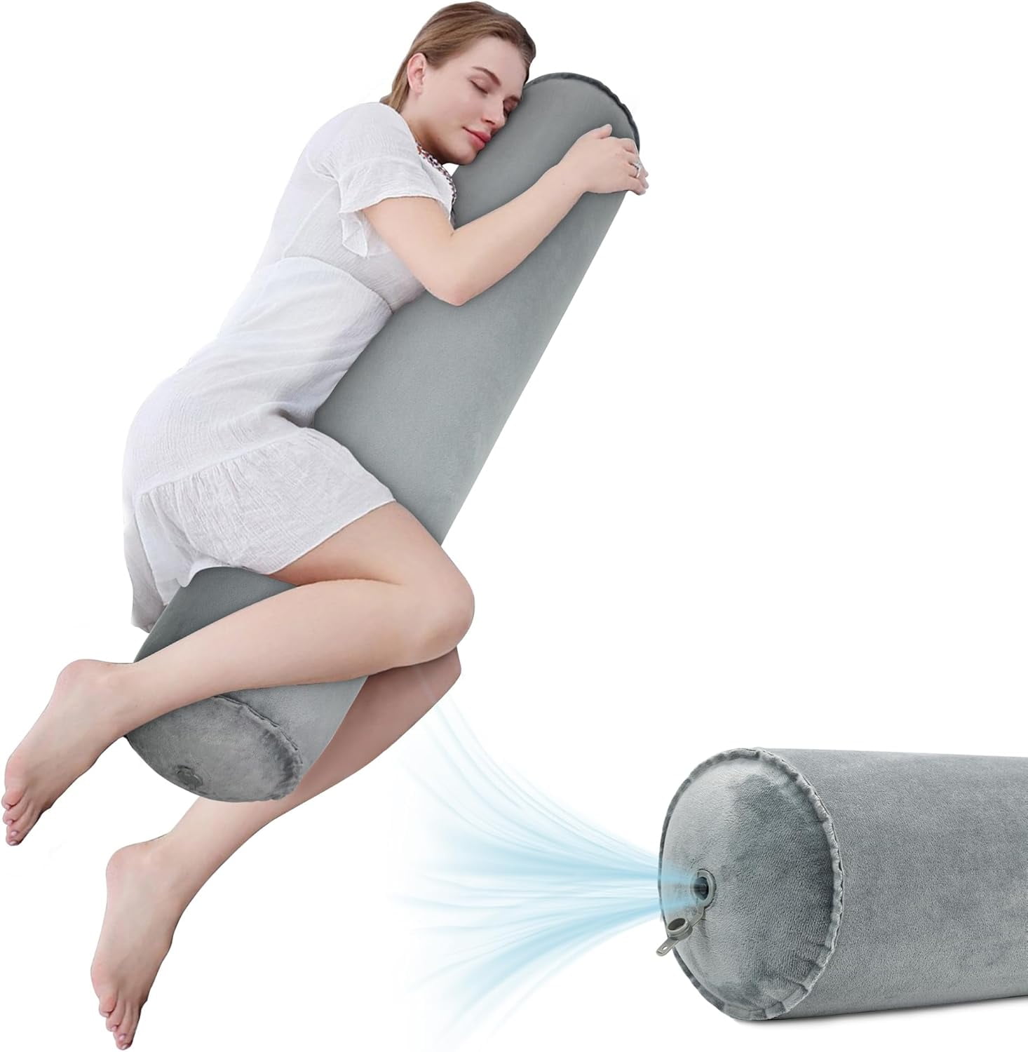 Inflatable Body Pillow for Adults,47inch Inflatable Travel Body Pillow ...