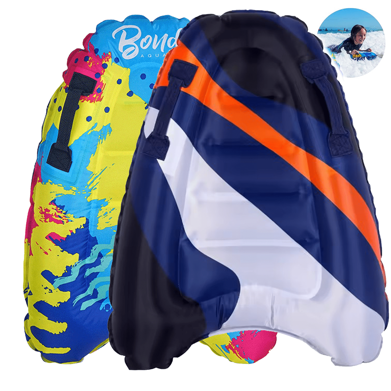 Inflatable Boogy Boards for Beach Travel Toys, 30” Slip Slide Body ...