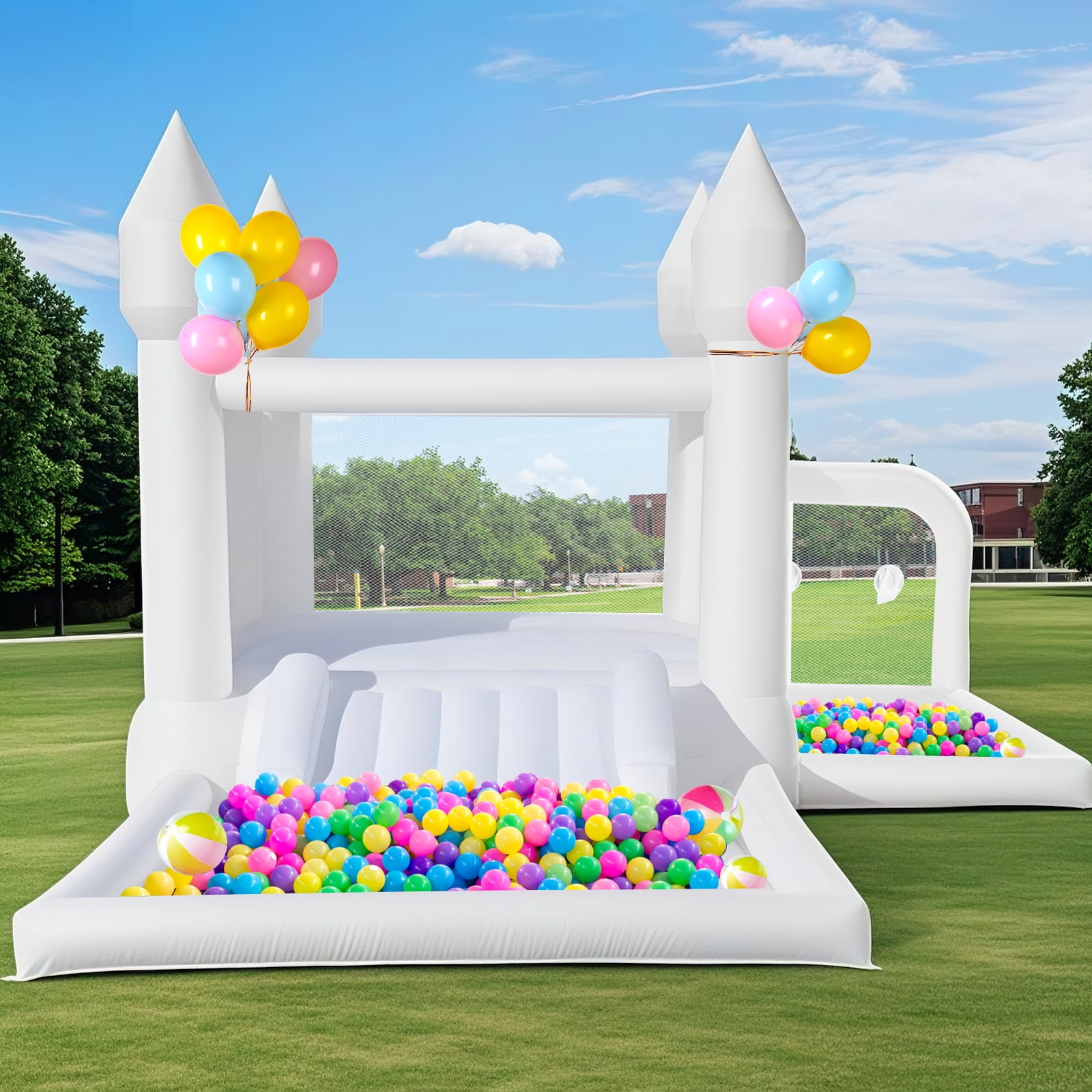 Inflatable Bounce House with Blower – 13 x 12.3 x 8.3ft Bouncy Castle ...