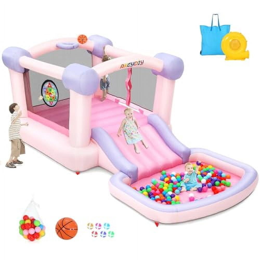 Inflatable Bounce House, Kids Jumping Castle Slide Bouncer, Toddler ...