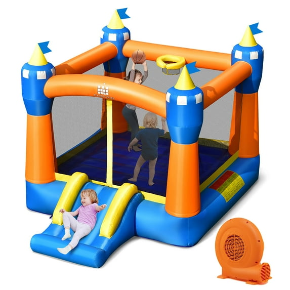 Walmart Bouncer Big Inflatable Bounce House Kids Magic Castle w/ Large Jumping Area & 680W ...