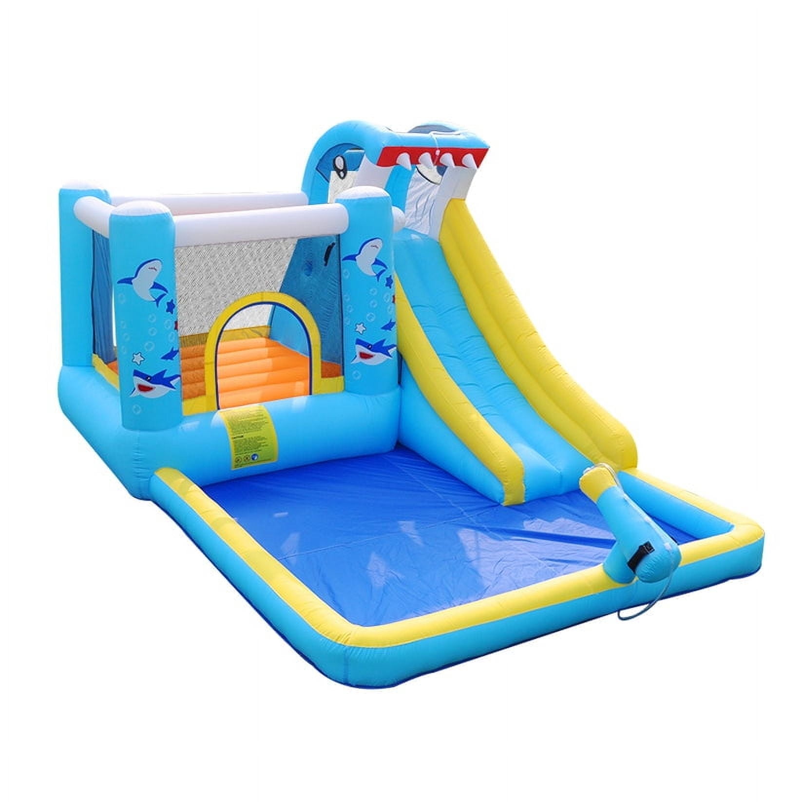 Inflatable Bounce House With Blower Jumping Bouncy Castle, Slide, Rock ...