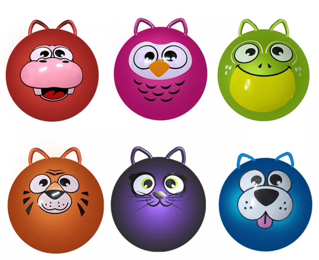 TOYSPI Inflatable Bouncing and Jumping Ball, Fun Animal Designs, 1 ...