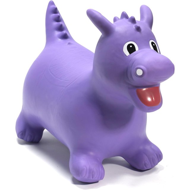 Inflatable Bouncy Animal Ride-On Toy, Pump included, White Bull, 2.5 ...