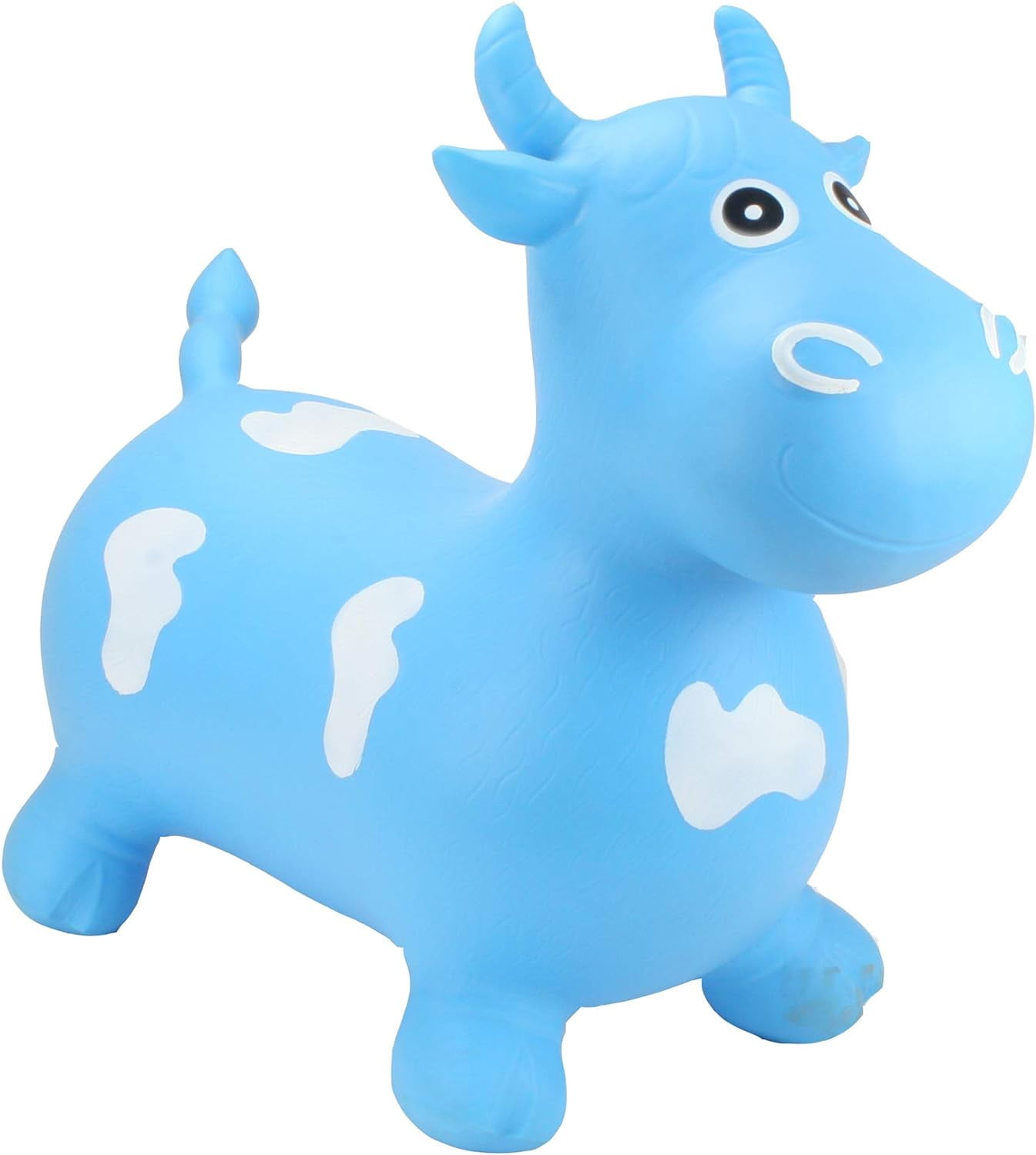 Inflatable Bouncy Animal Ride-On Toy, Pump included, White Bull, 2.5 ...