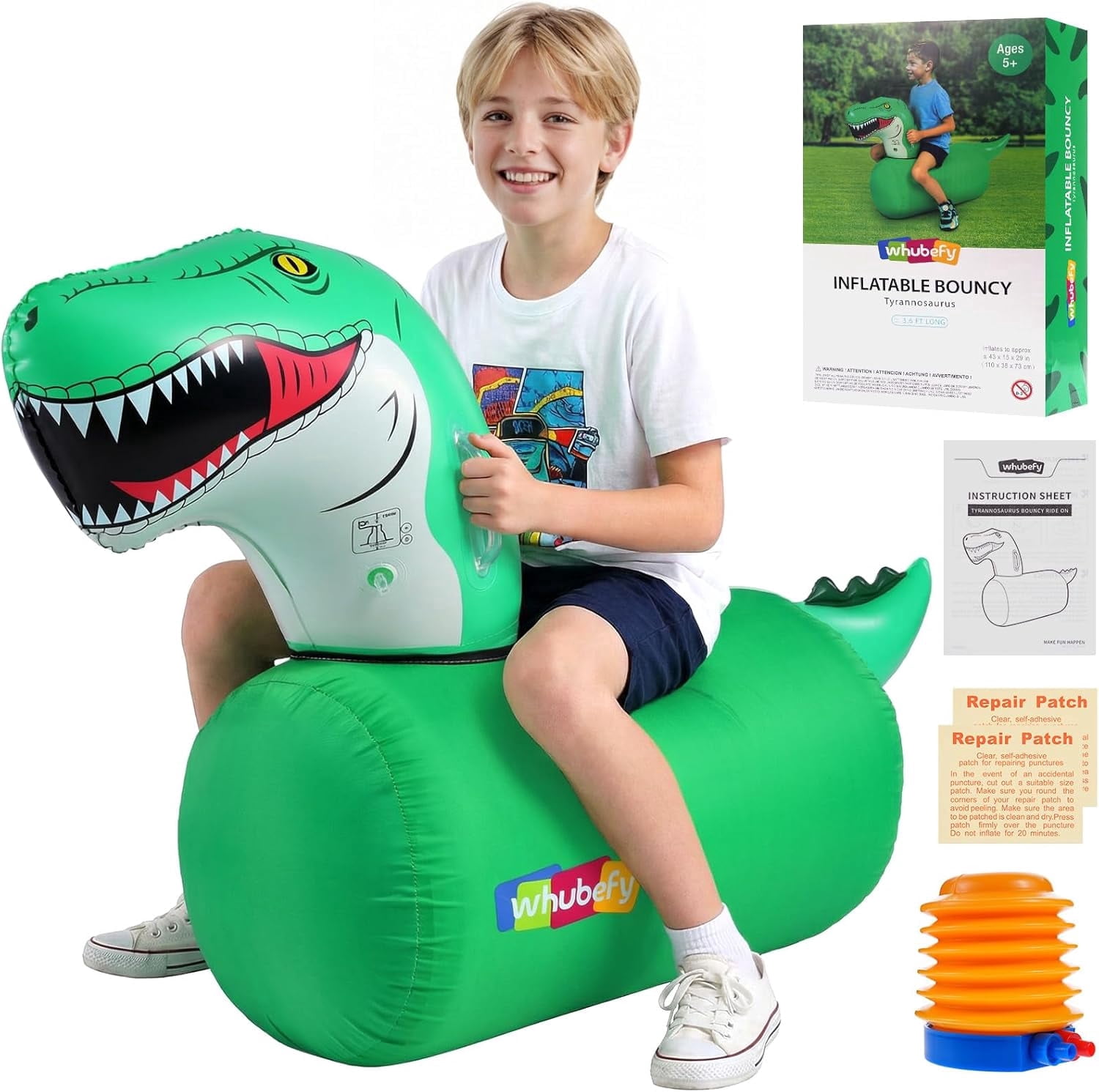 Veeboto Inflatable Bouncy Dinosaur Toys with Air Pump, Inflatable Toy ...