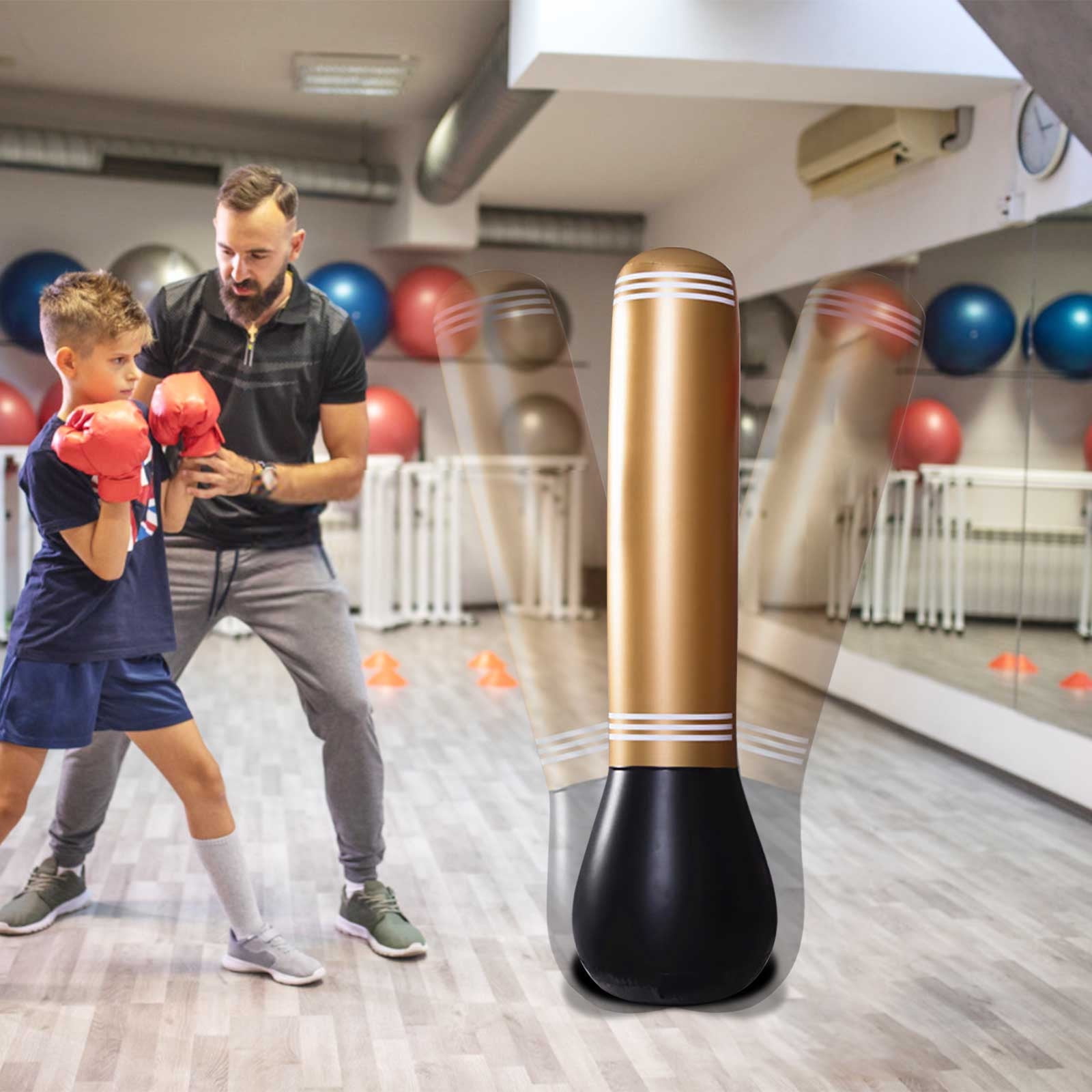 Inflatable Boxing Punching Bag, Fitness Punching Bag for Kids/Adult ...