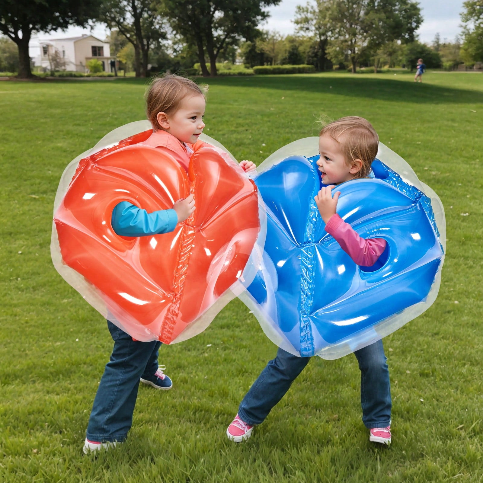 Inflatable Bumper Balls 2-Pack, 2FT/0.6M Body Sumo Zorb Balls For Kids ...