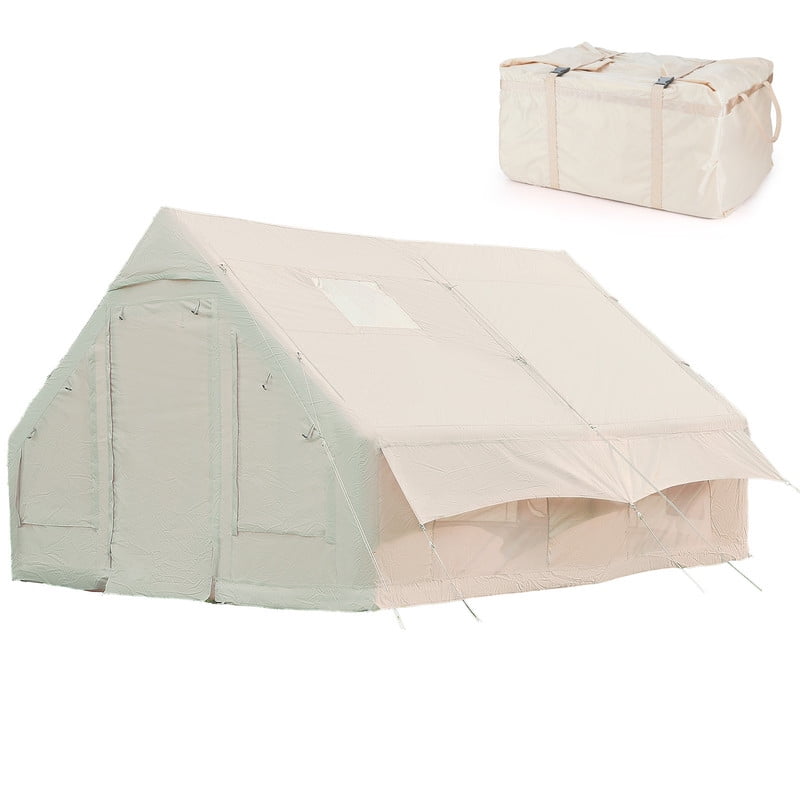 Inflatable Camping & Glamping Tent for Adults, Quick-Setup Blow-Up Tent ...