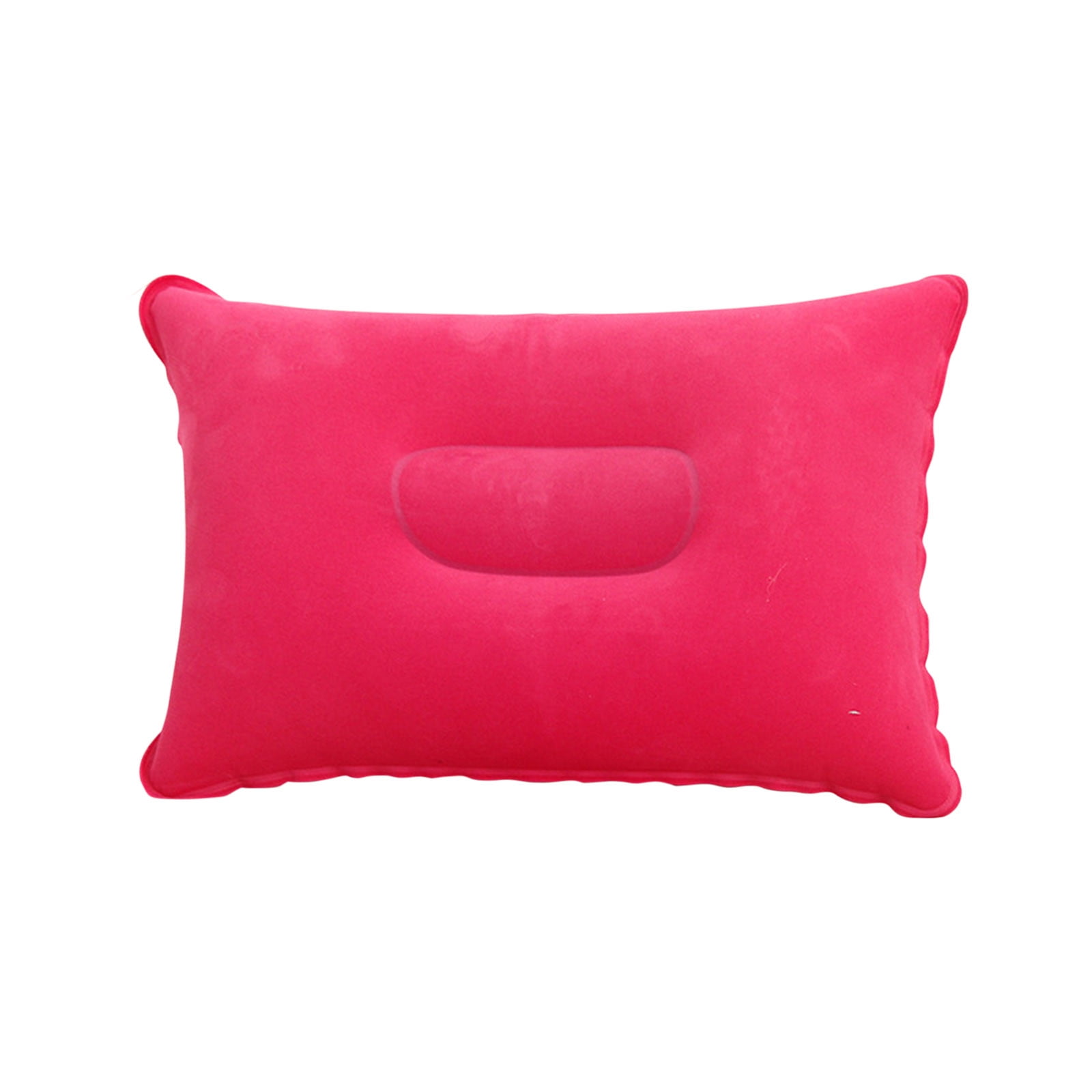 Inflatable Camping Pillow Self-Inflating Lumbar Neck Support Velvet PVC ...