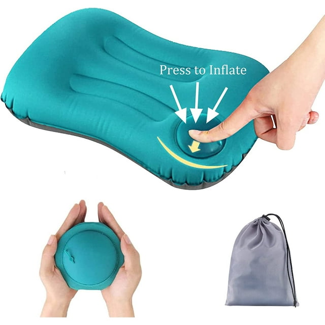Inflatable Camping Pillow, Ultralight Inflating Pillow, GIXUSIL Camping ...
