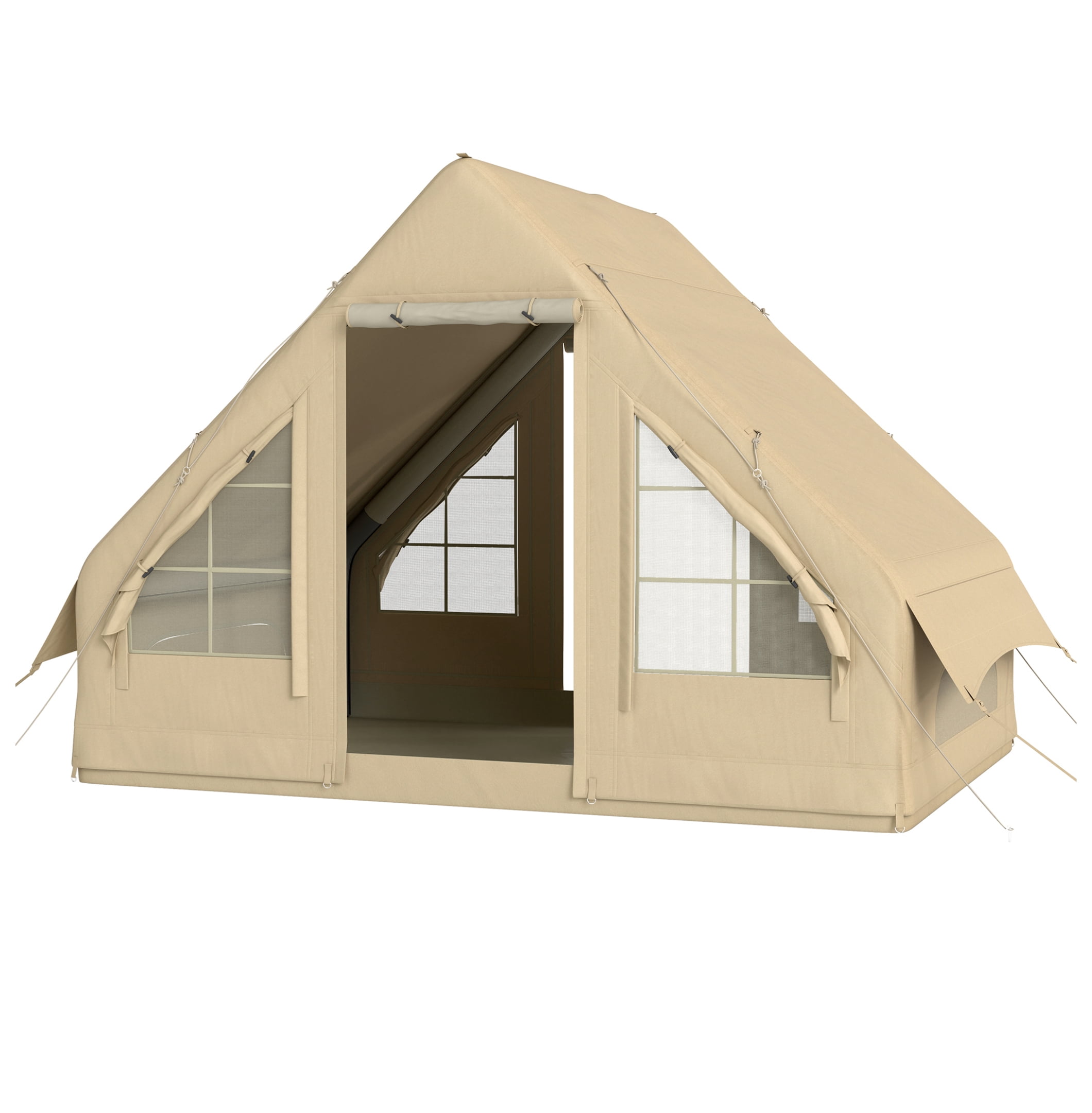Inflatable Camping Tent, 4 Season Blow Up Tent with Pump, Waterproof ...