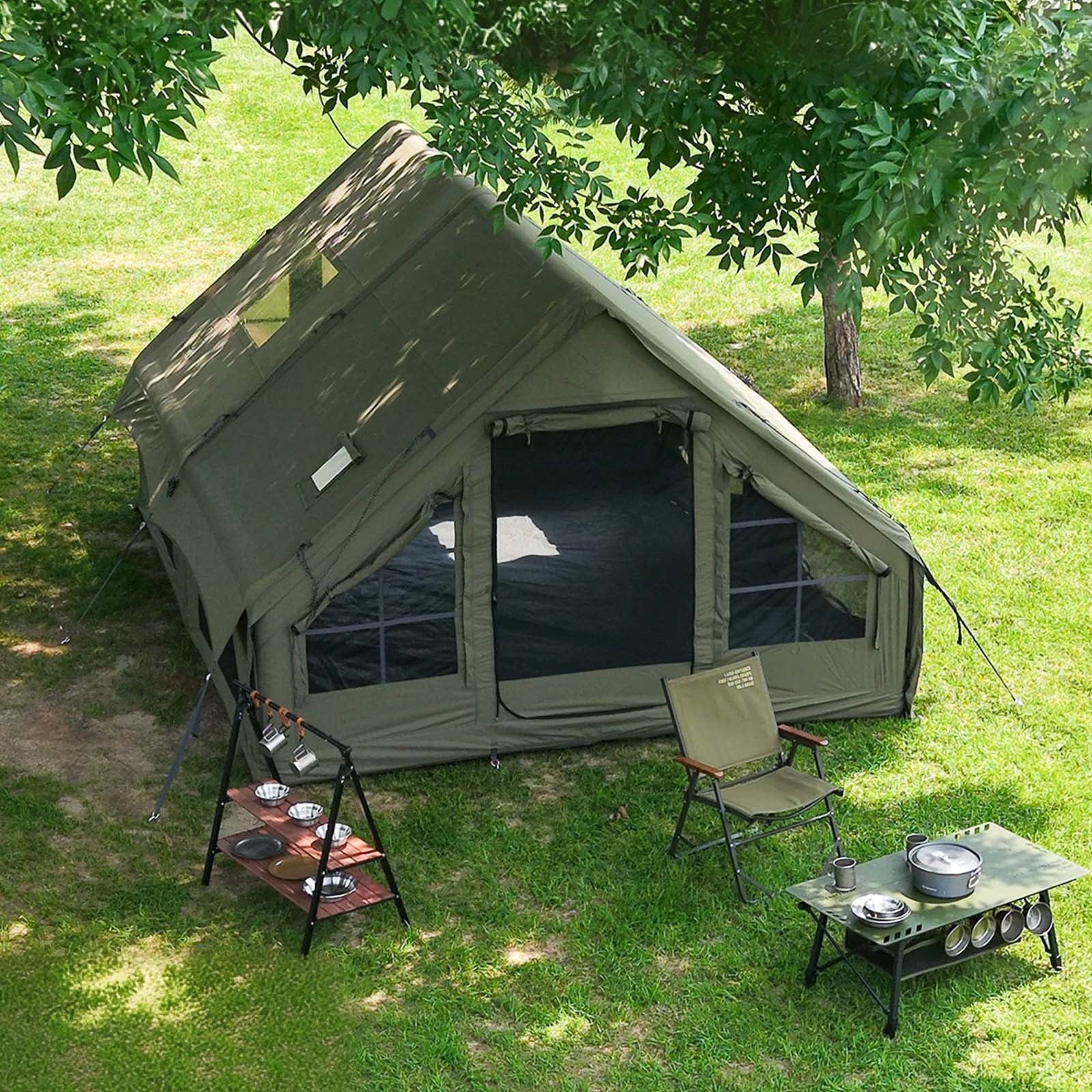 Inflatable Camping Tents 8-10 Person,129 Square Feets Large Inflatable ...