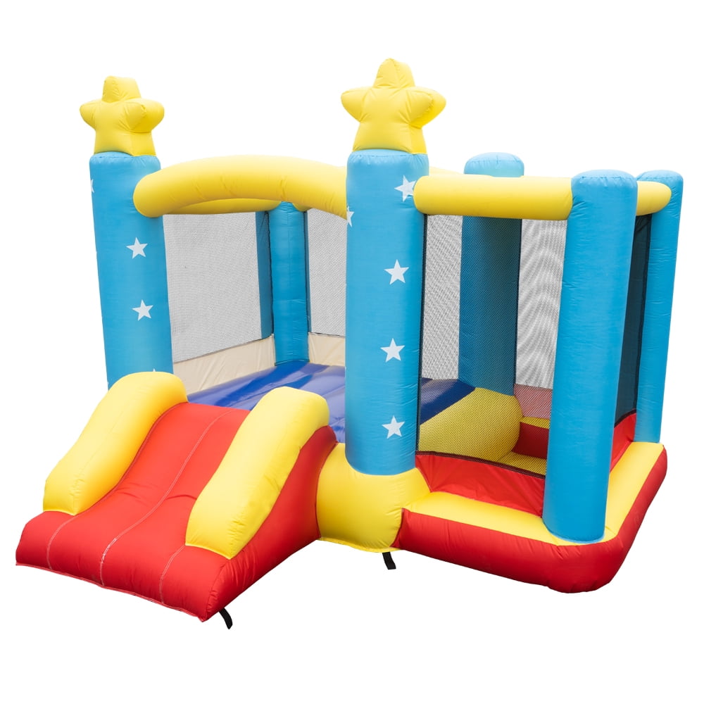 Inflatable Castle Children Outdoor Party Star Trampoline With Fan ...