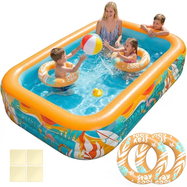 Inflatable Pool for Adults and Kids, Suitable for Backyard, Summer ...